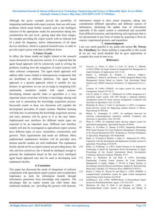 Integration of Other Software Components with the Agricultural Expert Systems: A Review | PDF ...