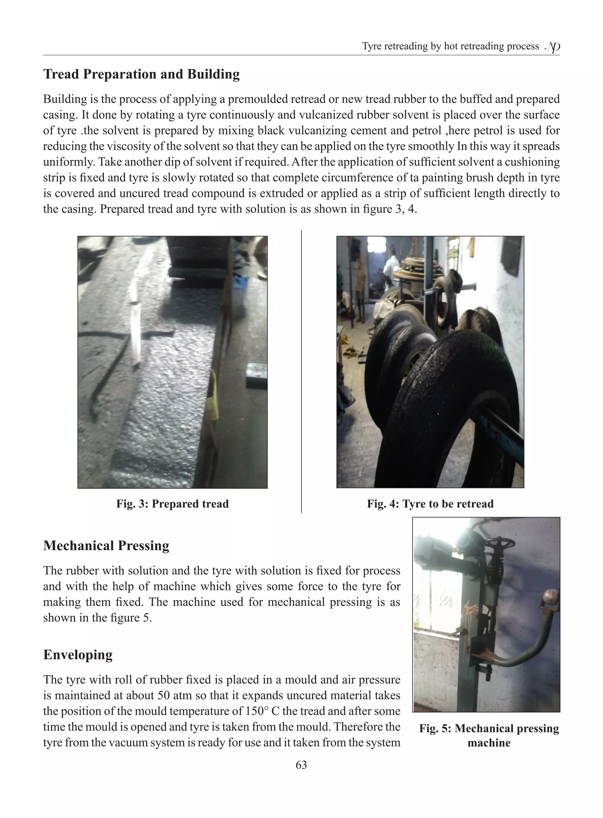 Tyre Retreading by Hot Retreading Process | PDF