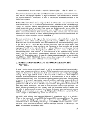 PERFORMANCE EVALUATION ON EXTENDED ROUTING PROTOCOL OF AODV IN MANET | PDF