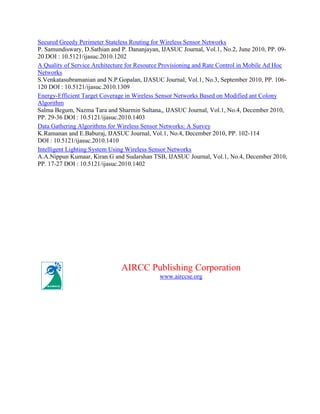 Ijasuc(most cited articles) | PDF