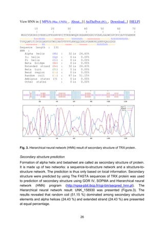 Homology modeling and structure prediction of thioredoxin (TRX) | PDF