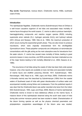 Monospecific bloom of noxious raphidophyte Chattonella marina in the ...