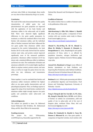 Effects of rice-husk biochar and aluminum sulfate application on rice ...