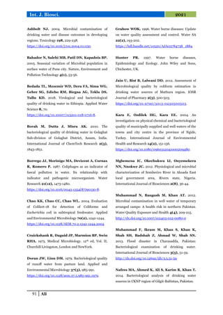 Bacteriological quality of drinking water collected from different ...