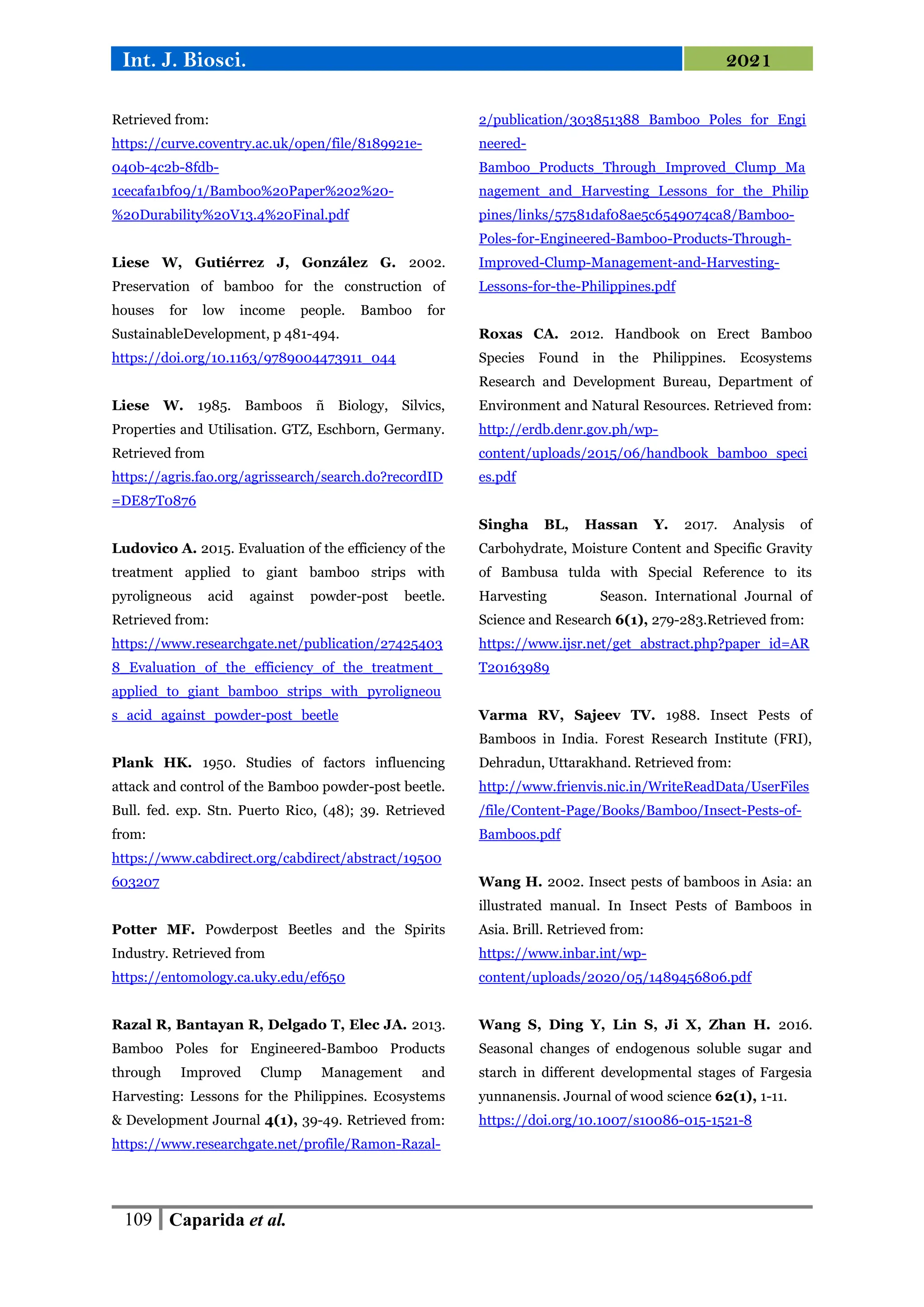 Natural durability of commercially important bamboo species in the ...