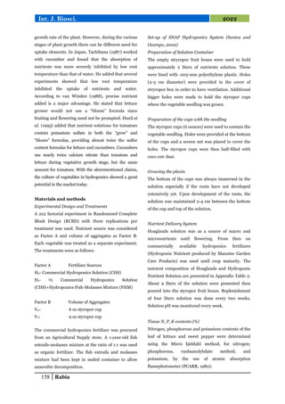 Fish molasses as indigenous nutrient source in the growth and yield of ...