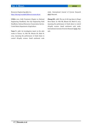 Assessment of Check Dam and Spillways Technologies as soil erosion ...