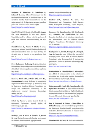 Ovipositional Preference and Performance of Oriental Fruit Fly ...