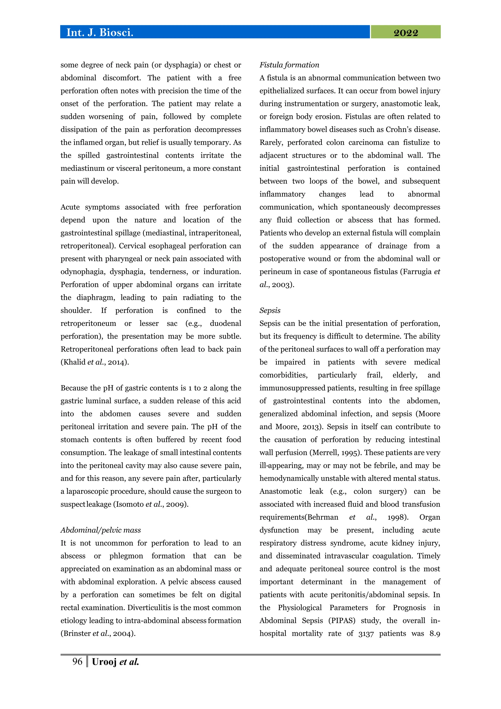 The Causes of Gastrointestinal Tract Perforation and its Management | PDF