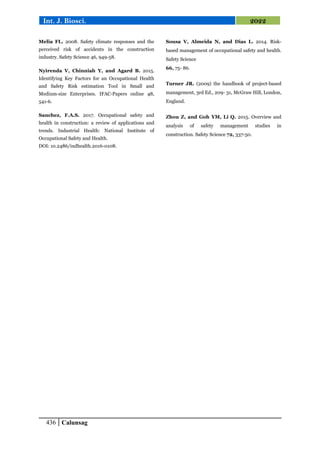 Construction health and safety model towards adoption | IJB 2022 | PDF