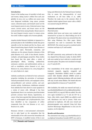 Cell sensitivity assay and cell viability of Breast cancer cell (MCF7 ...
