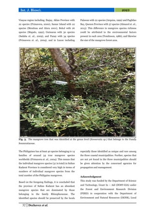 Mangrove Flora in the Coastal Municipalities of Sultan Kudarat Province ...