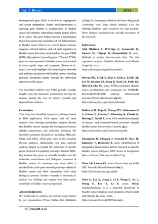 Transcriptome analysis reveals PER2 and CRY2 as biomarkers in bladder cancer and circadian ...
