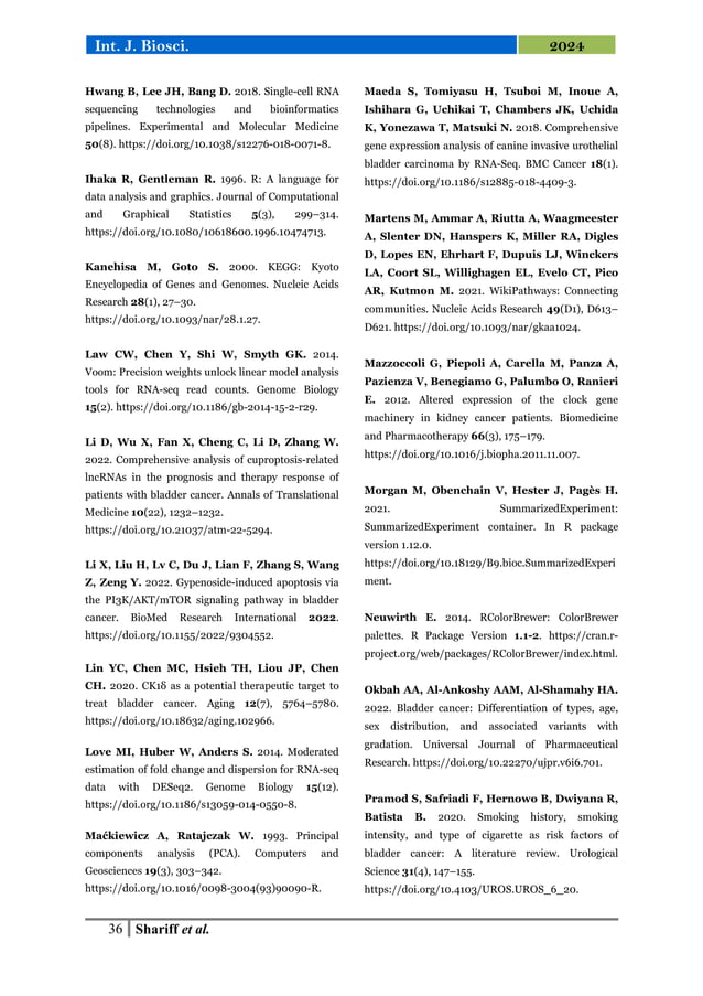 Transcriptome analysis reveals PER2 and CRY2 as biomarkers in bladder cancer and circadian ...