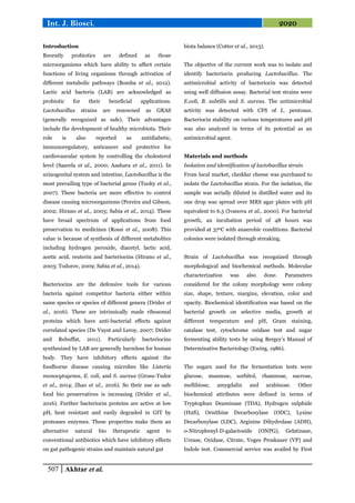 Optimizing The Bacteriocin Production In Strain Of Lactobacillus pentosus Isolated From Cheese ...