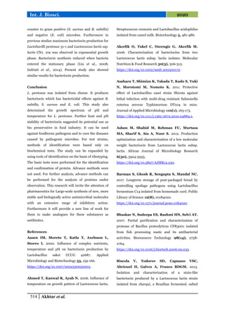 Optimizing The Bacteriocin Production In Strain Of Lactobacillus pentosus Isolated From Cheese ...
