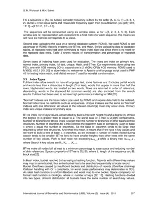 Indexing for Large DNA Database sequences | PDF