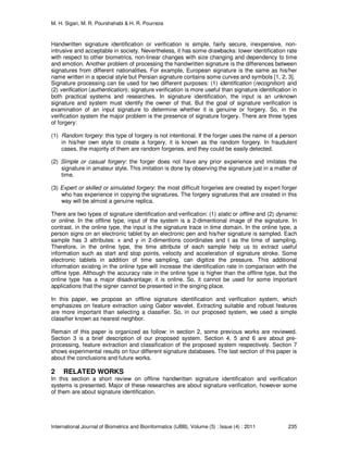 Offline Handwritten Signature Identification and Verification using Multi-Resolution Gabor ...