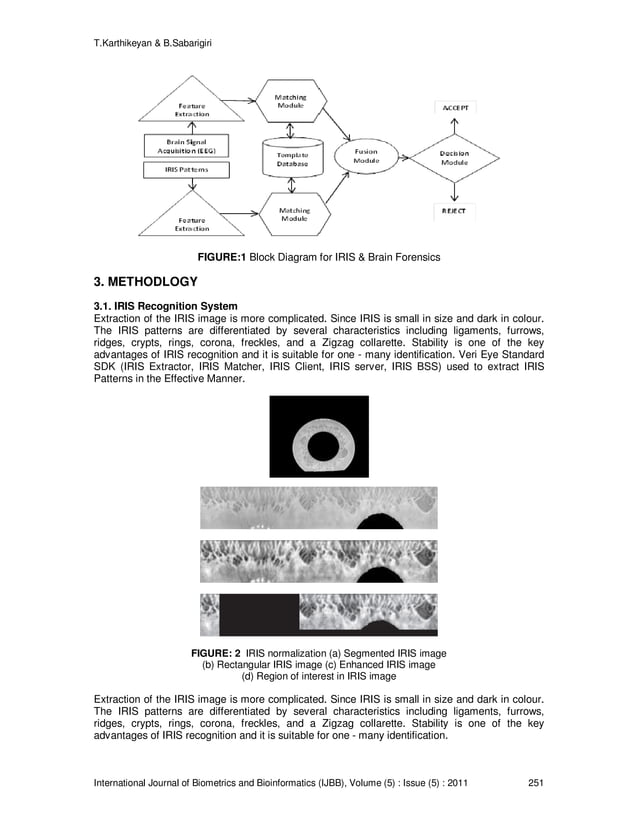 Enhancement of Multi-Modal Biometric Authentication Based on IRIS and Brain Neuro Image Coding | PDF