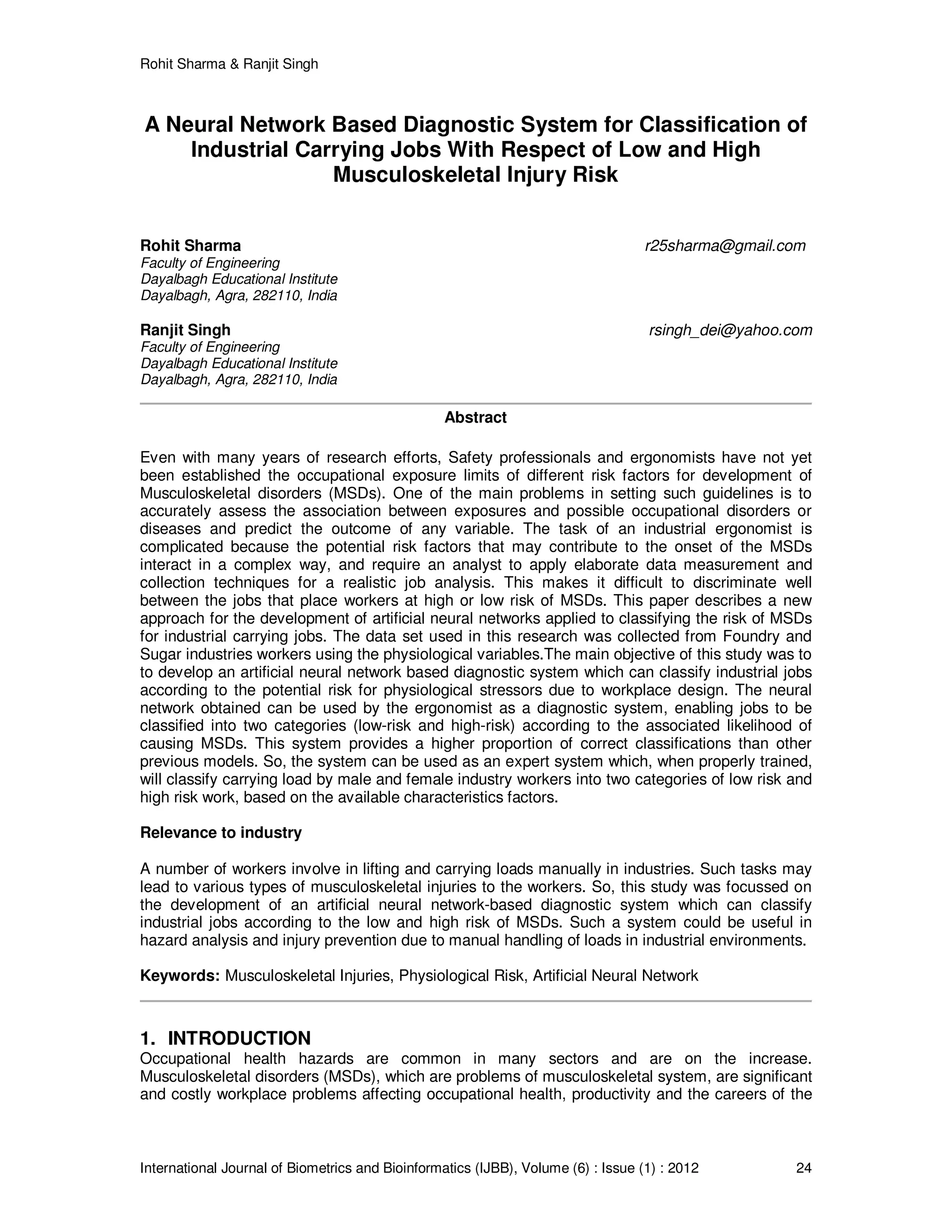 A Neural Network Based Diagnostic System for Classification of ...