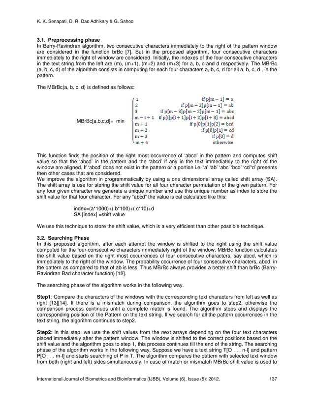 An Application of Pattern matching for Motif Identification | PDF