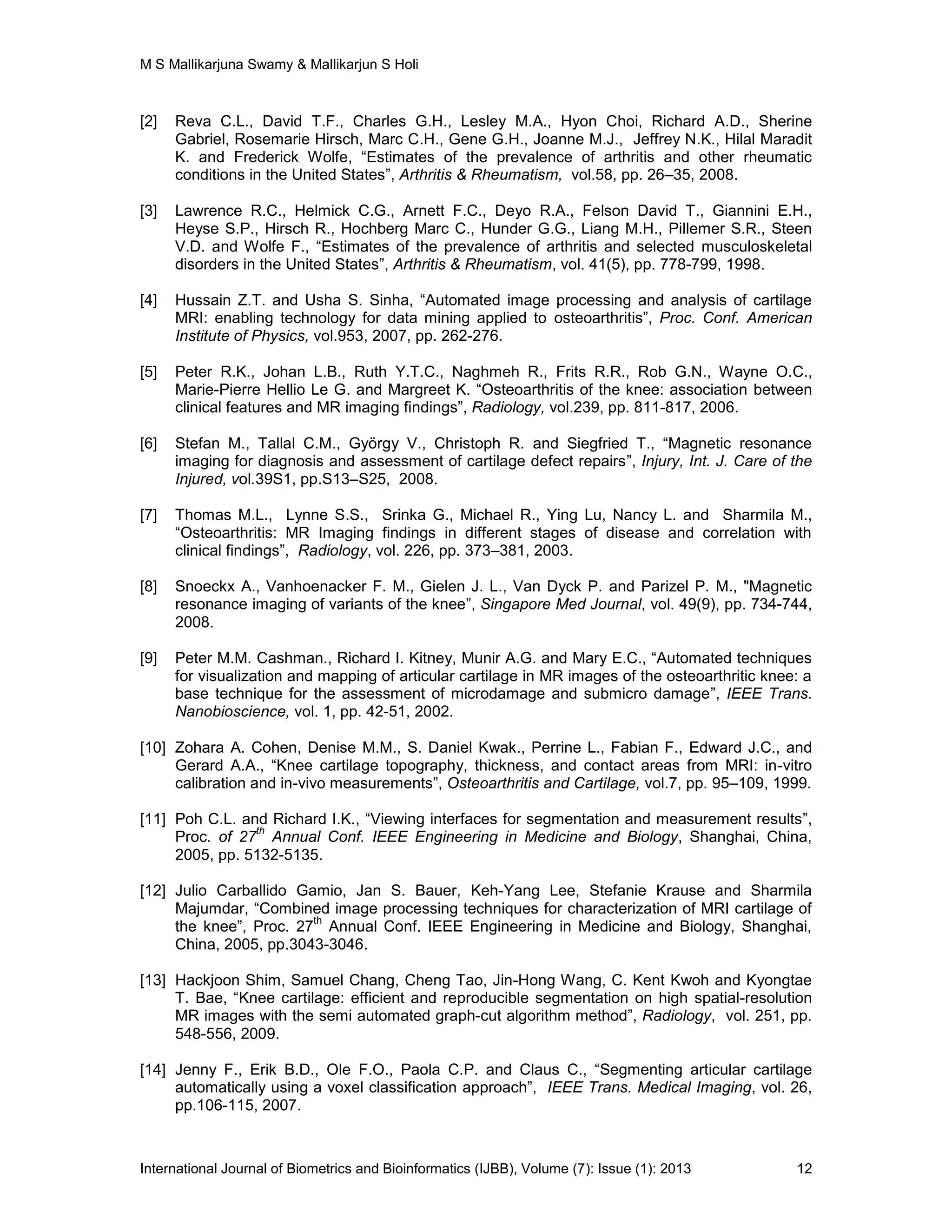 Knee Joint Articular Cartilage Segmentation Using Radial Search Method Visualization And