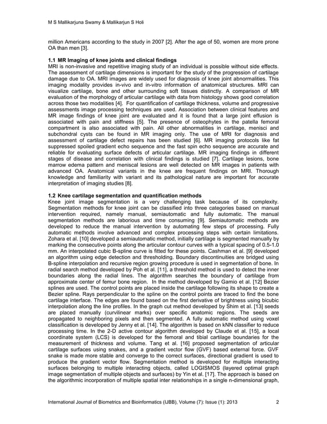 Knee Joint Articular Cartilage Segmentation Using Radial Search Method Visualization And