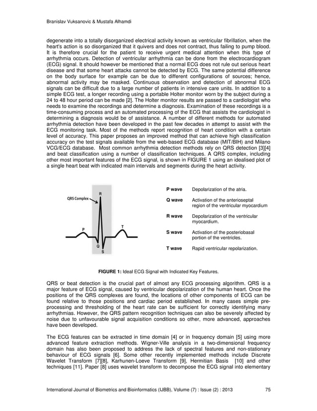 AR-based Method for ECG Classification and Patient Recognition | PDF | Heart and Cardiovascular ...