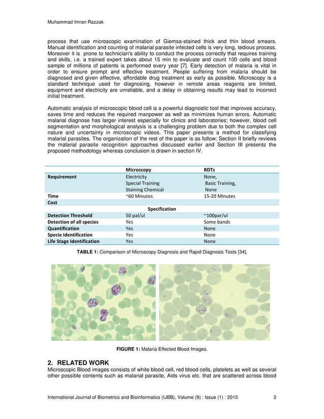 Automatic Detection and Classification of Malarial Parasite | PDF