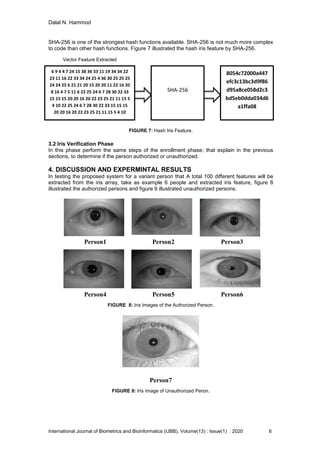 Biometric Authentication Based on Hash Iris Features | PDF
