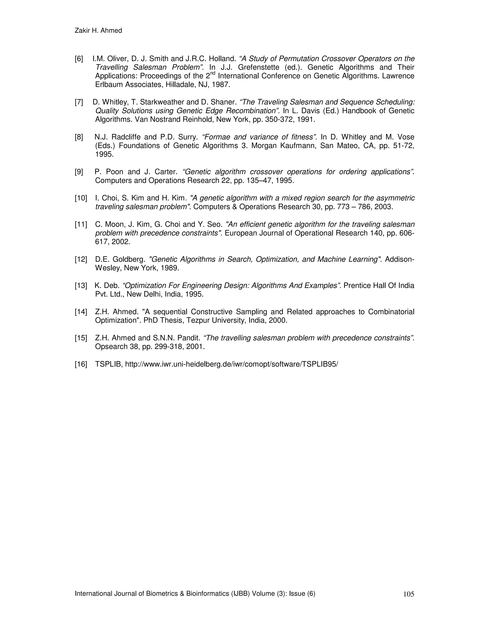 Genetic Algorithm for the Traveling Salesman Problem using Sequential ...