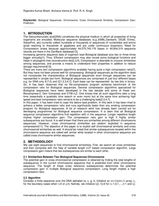 A Biological Sequence Compression Based on cross chromosomal similarities using Variable length ...