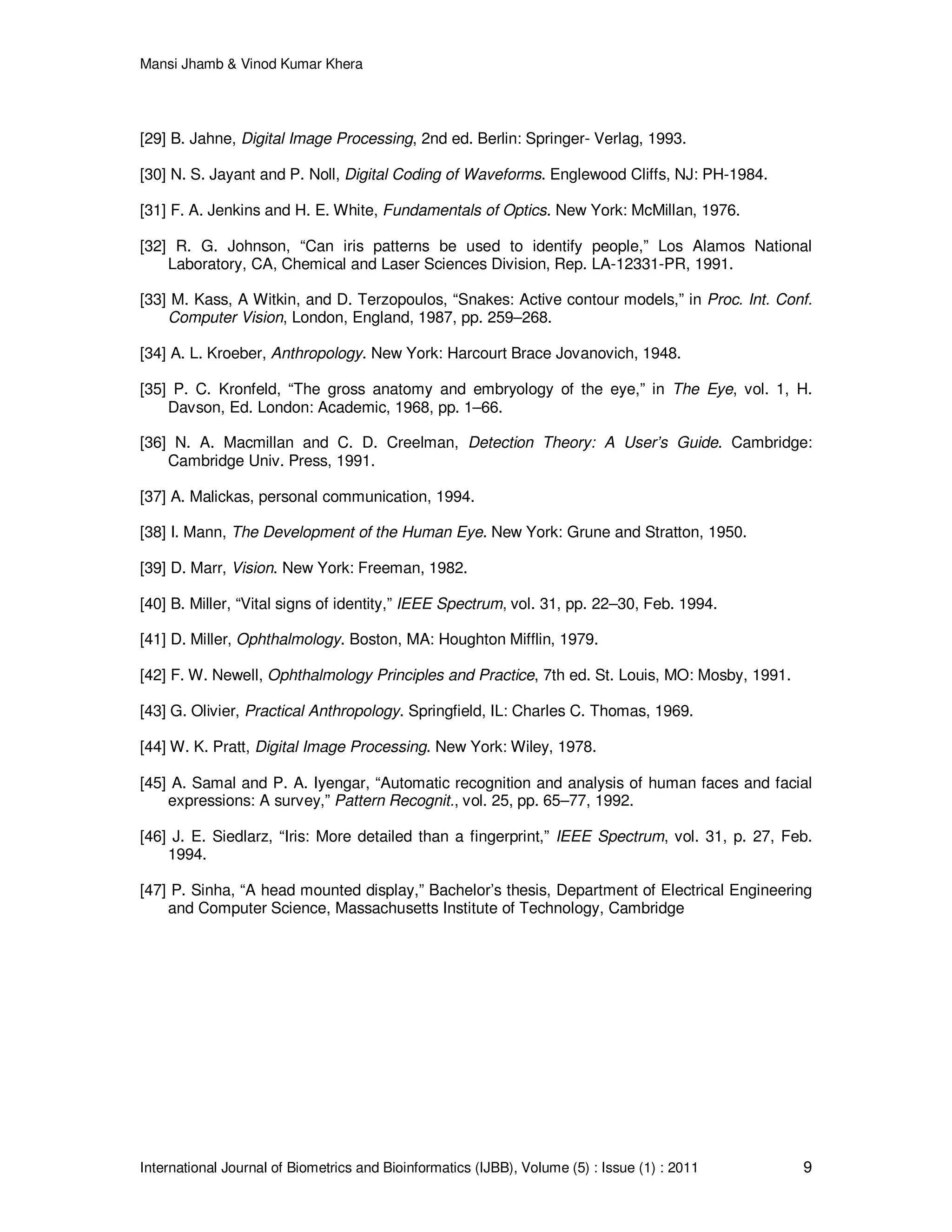 IRIS Based Human Recognition System | PDF