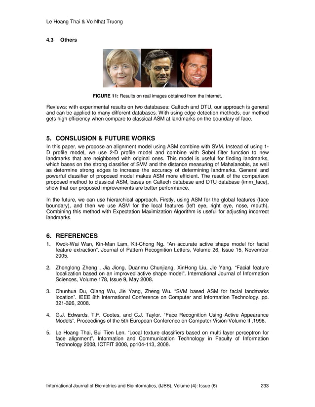 Face Alignment Using Active Shape Model And Support Vector Machine | PDF