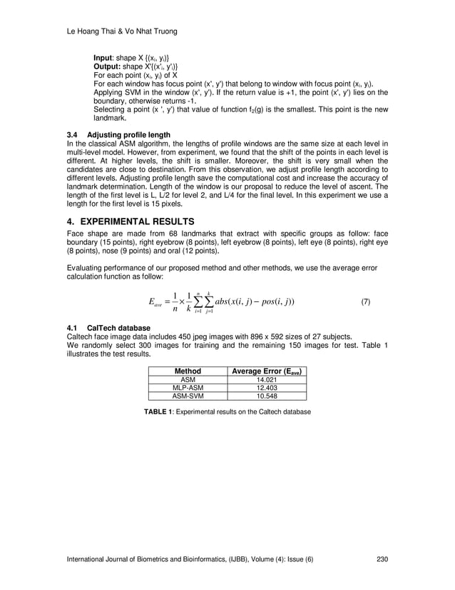 Face Alignment Using Active Shape Model And Support Vector Machine | PDF