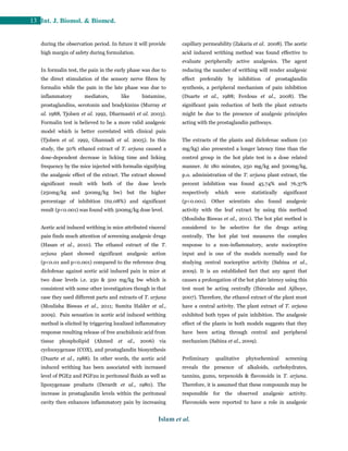 Evaluation of antinociceptive effect of Terminalia arjuna bark ethanol ...