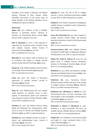 Nutritional assessment status of adult patients with multiple sclerosis ...