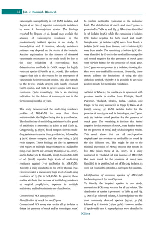 Molecular detection of mecA (or mecC) gene in MR-CoNS isolated from ...