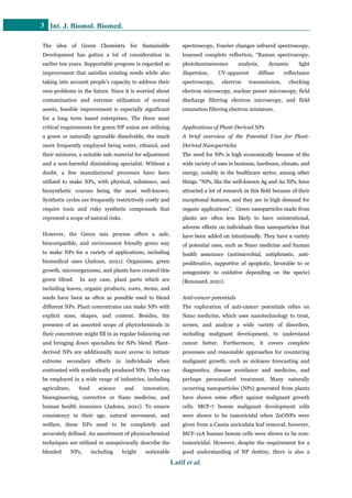 Plant-based green synthesis of nano particles using environment ...