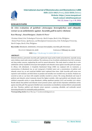 In vitro evaluation of jackfruit (Artocarpus heterophyllus) seed ...