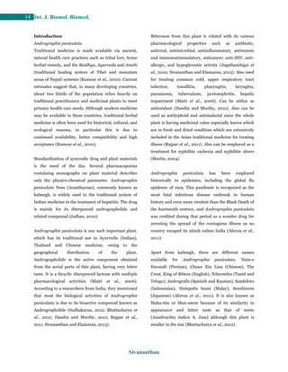 Pharmacological activities of Andrographis paniculata, Allium sativum and Adhatoda vasica | PDF