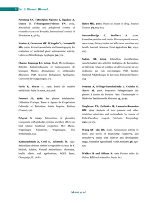 Phytochemical composition and antiradical activity of Sakersia africana Hook. f. medicinal plant ...