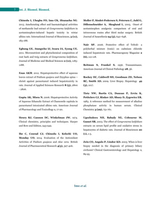 Biochemical and histological changes associated with methanolic leaf ...