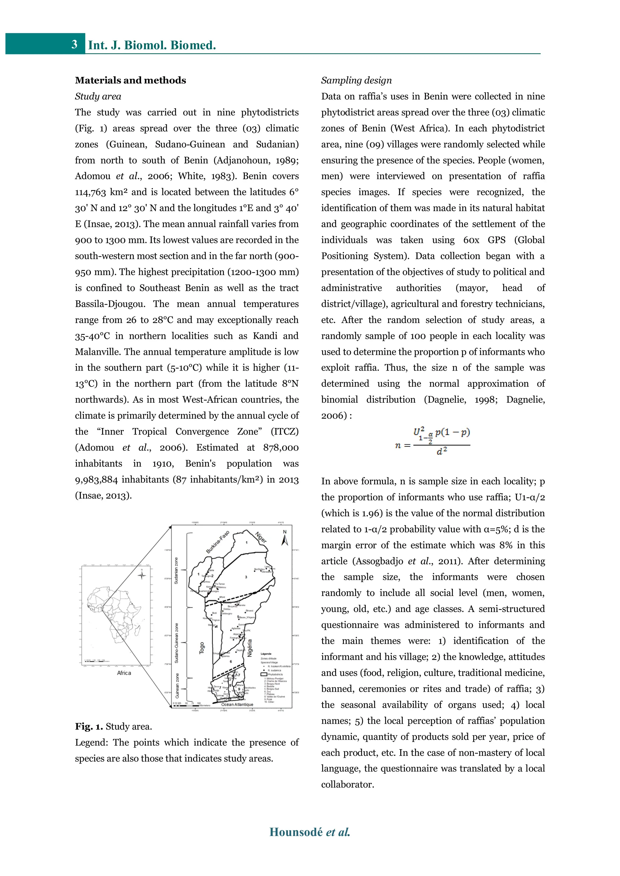 Use of Raffias’ species (Raphia spp.) and its impact on socioeconomic characteristics of ...