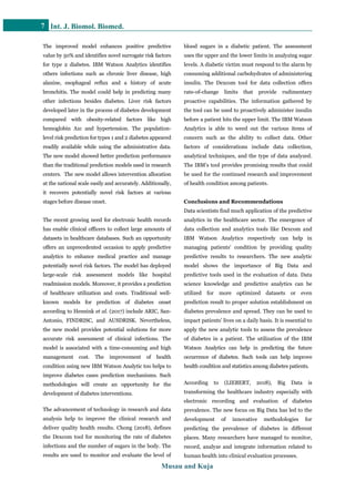 A review of predictive analysis techniques of diabetes prevalence | PDF