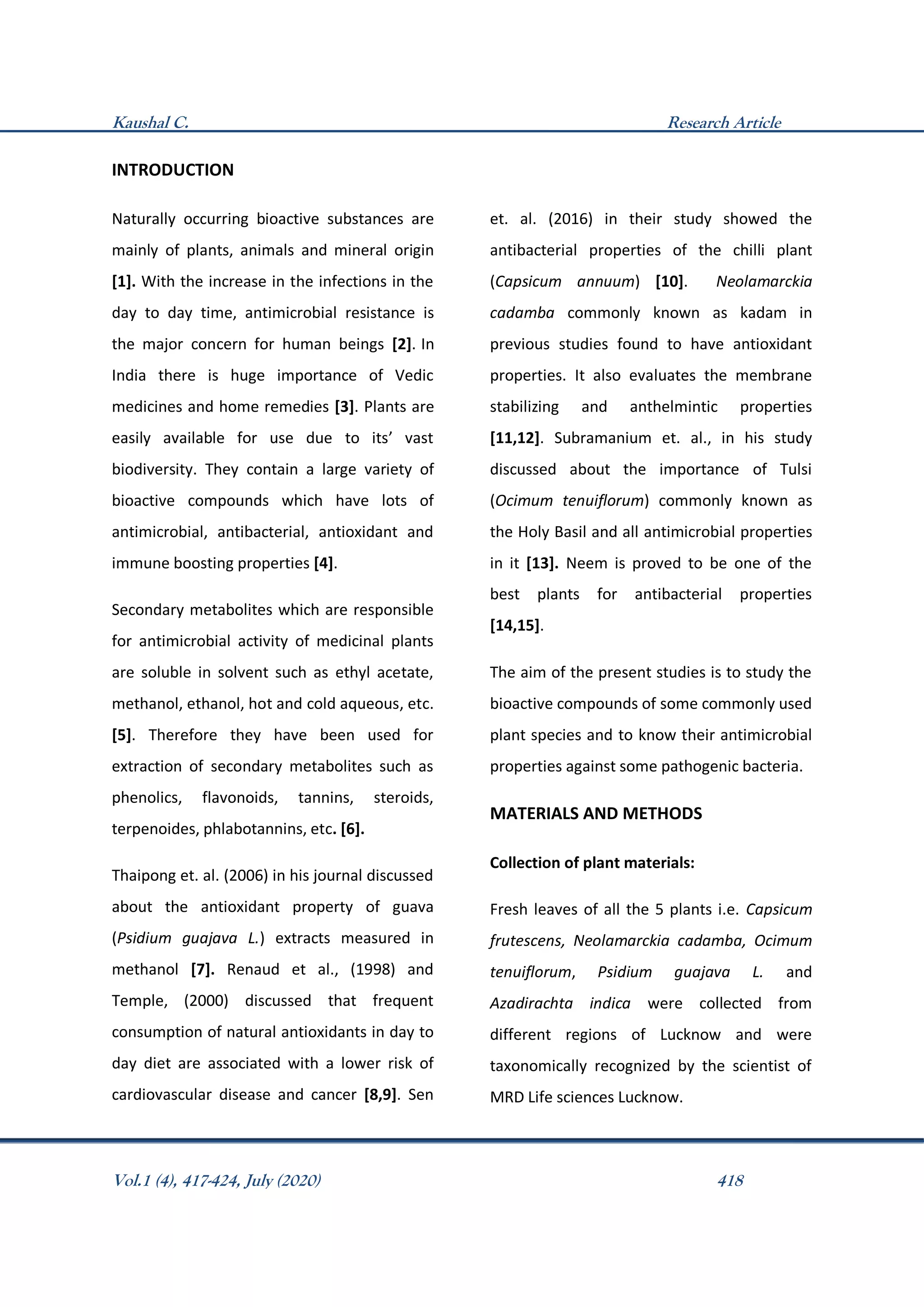 antibacterial research paper | PDF