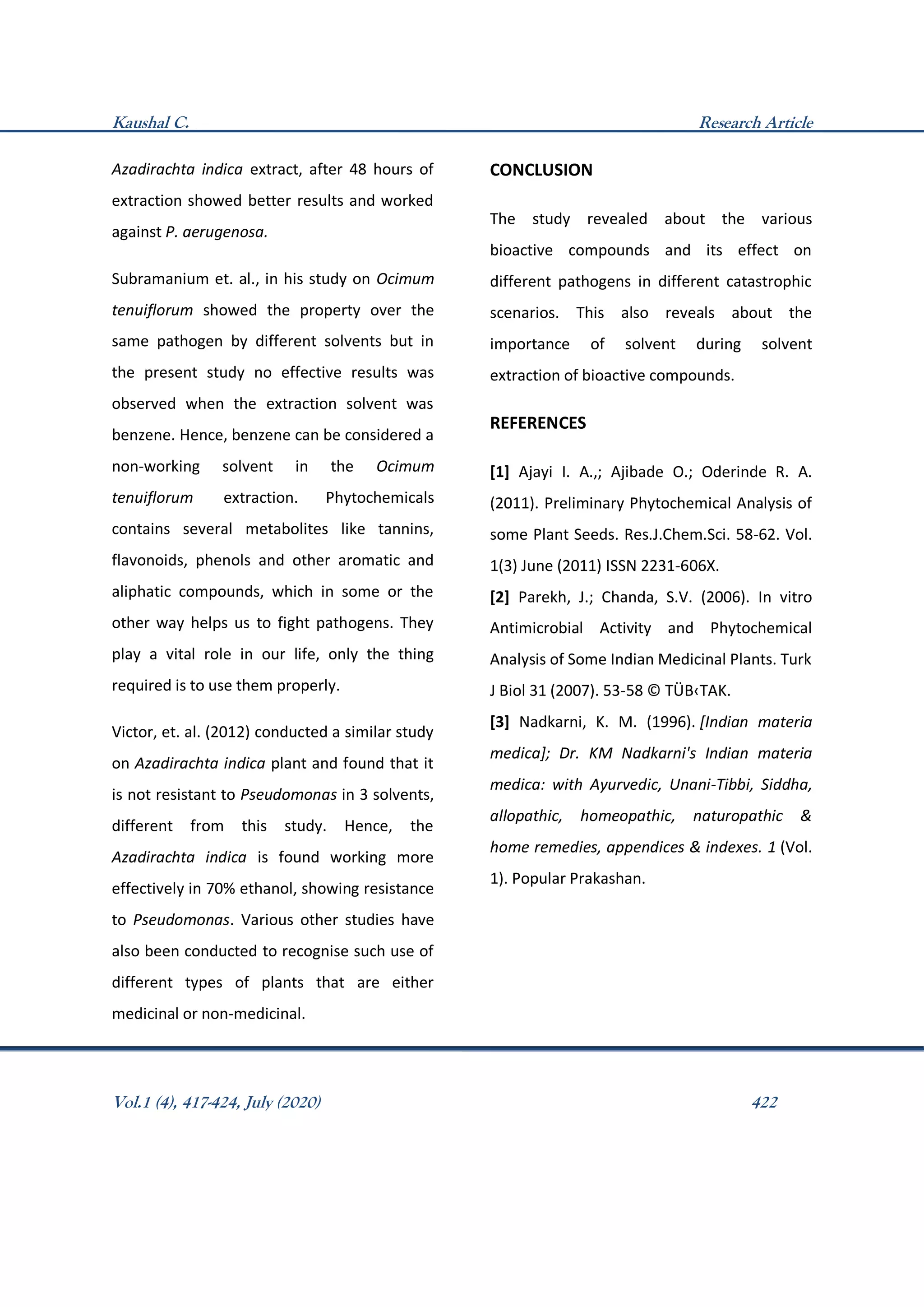 antibacterial research paper | PDF