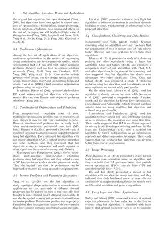 Bat Algorithm: Literature Review and Applications | PDF
