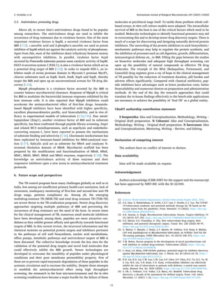 Protein targets in Mycobacterium tuberculosis and their inhibitors for therapeutic implications ...