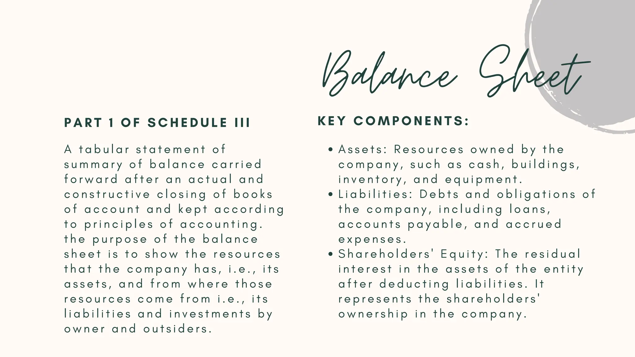 Financial Statement Class 12th Accountancy topic explained in detail | PDF